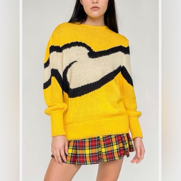 Sweaters | Retro Vintage 8s 70s 90s Yellow And Black Womens Sweater ...